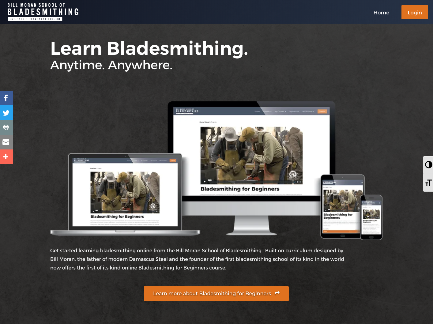 Logging in and accessing your Bladesmithing for Beginners course ...